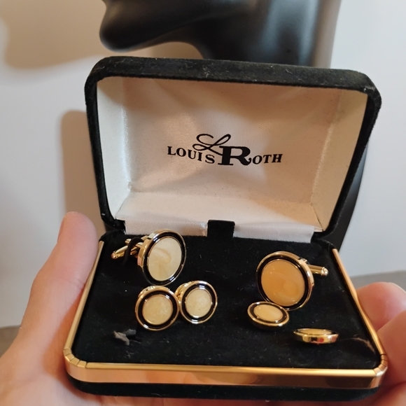 Louis and Roth | Other | Vintage Louis Roth Gold Tone Mens Cufflinks ...